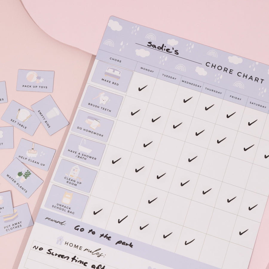 Kids Chore Chart Magnet - Lilac – Steph Pase Planners