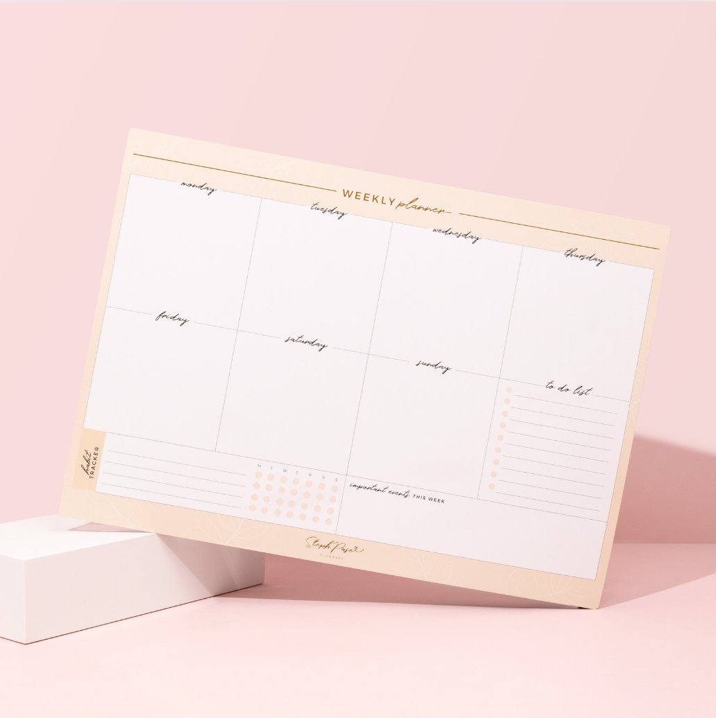 Beige Weekly Planner Magnet – Steph Pase Planners