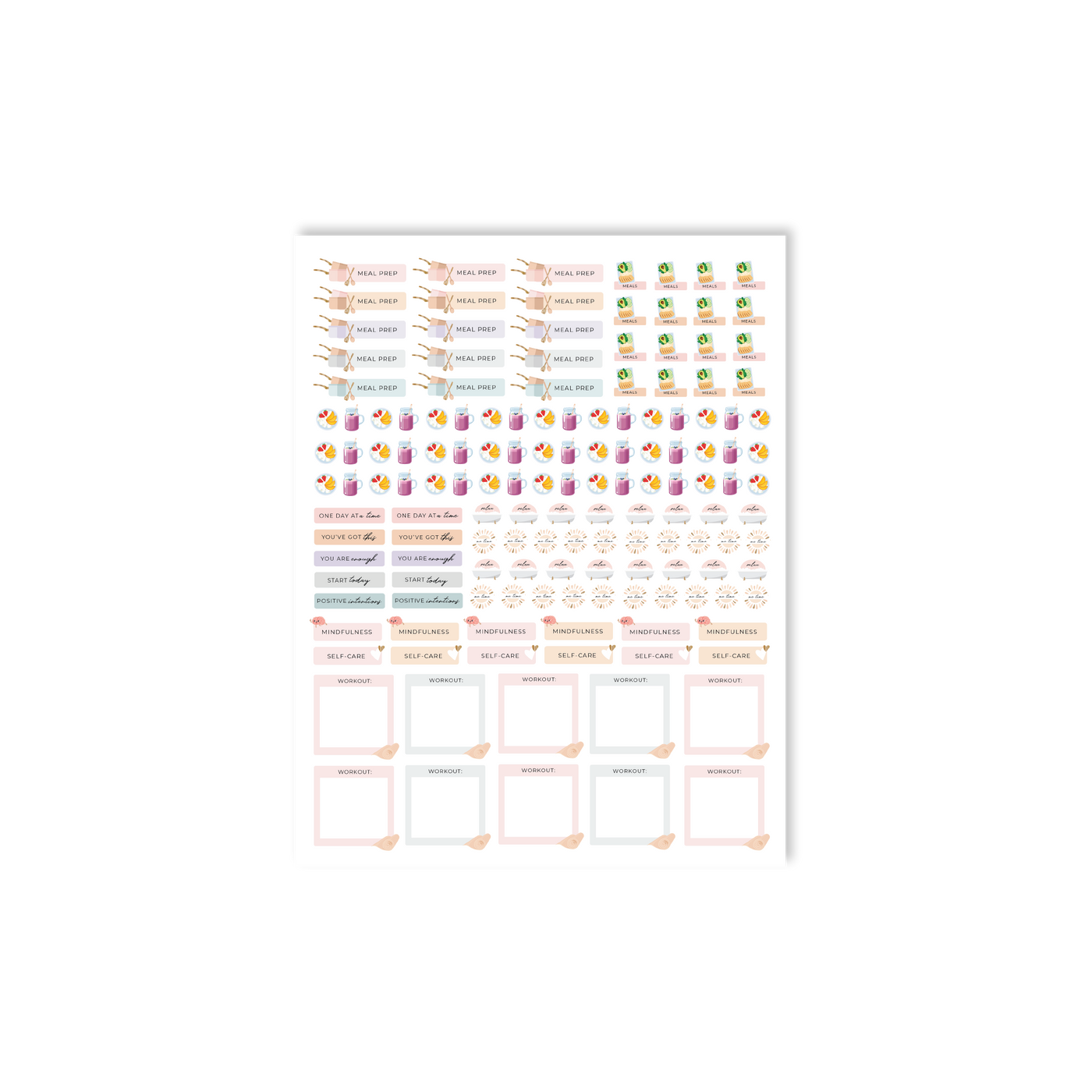 Health Sticker Pack – Steph Pase Planners