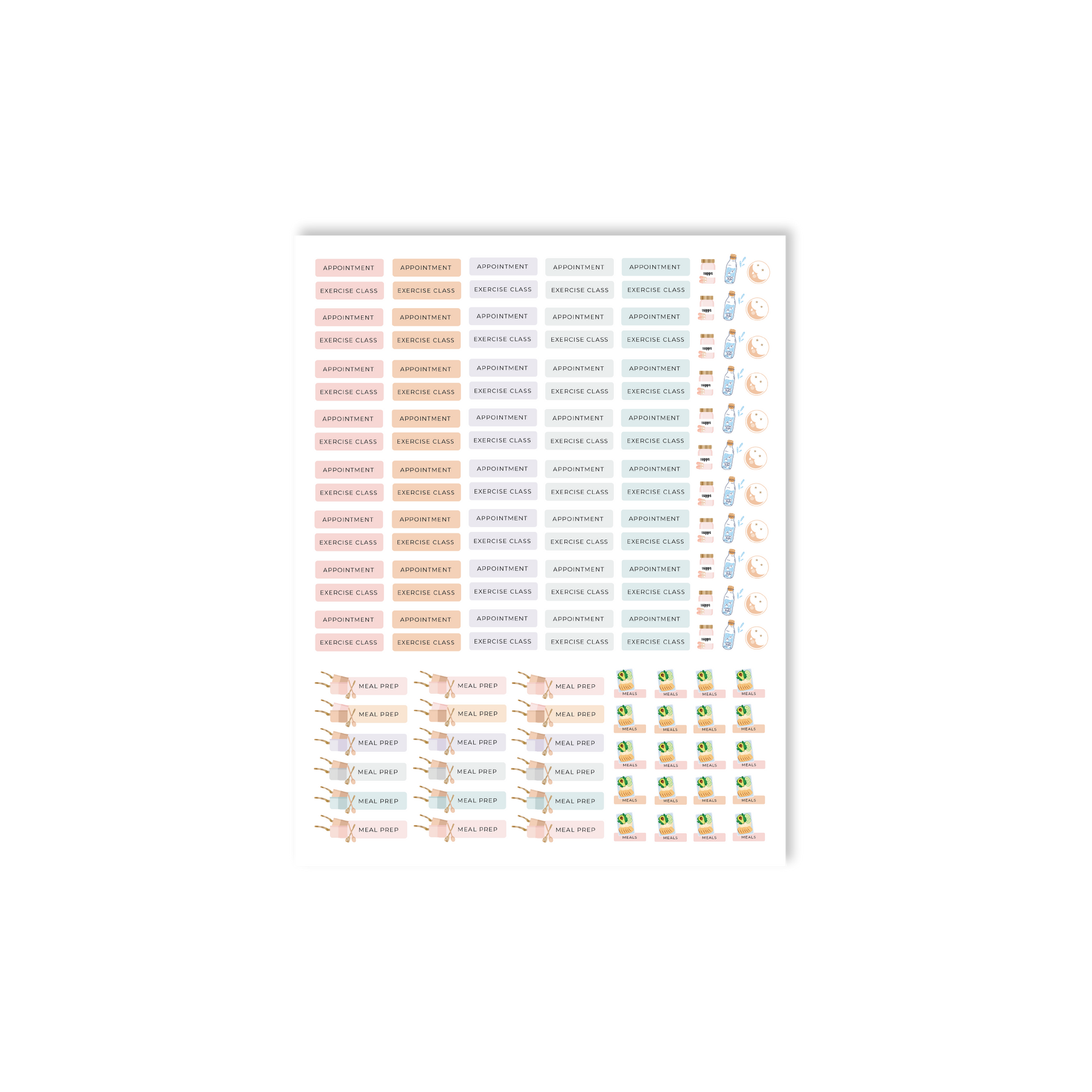 Health Sticker Pack – Steph Pase Planners